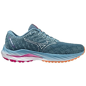 Mizuno Women's Wave Inspire 19 Running Shoe, Provincial Blue/White, 9