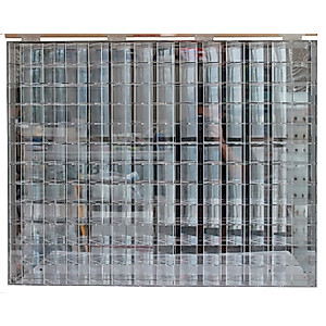 DisplayGifts Clear Acrylic Display Case for 1:64 Scale Hot Toy Cars Wheels Model Cars Display with 144 Compartments in 45 Degree Angle, Clear, UV Protect 22.5 X 30.4 X 3 Inches, Wall Mounted Storage