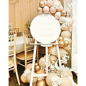 Blush Gold Beige Neutral Balloons, 50pcs 12 inch Neutral Balloons Blush Gold Beige Latex Balloons for Birthday Wedding Baby Shower Bride Party Decoration