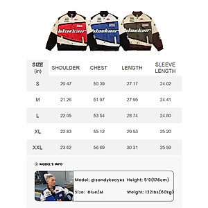 Aelfric Eden Blackair Men's Varsity Jackets Womens Bomber Jackets Vintage Motorcycle Racer Jacket