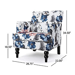 Christopher Knight Home Boaz Fabric Club Chair - Floral Print