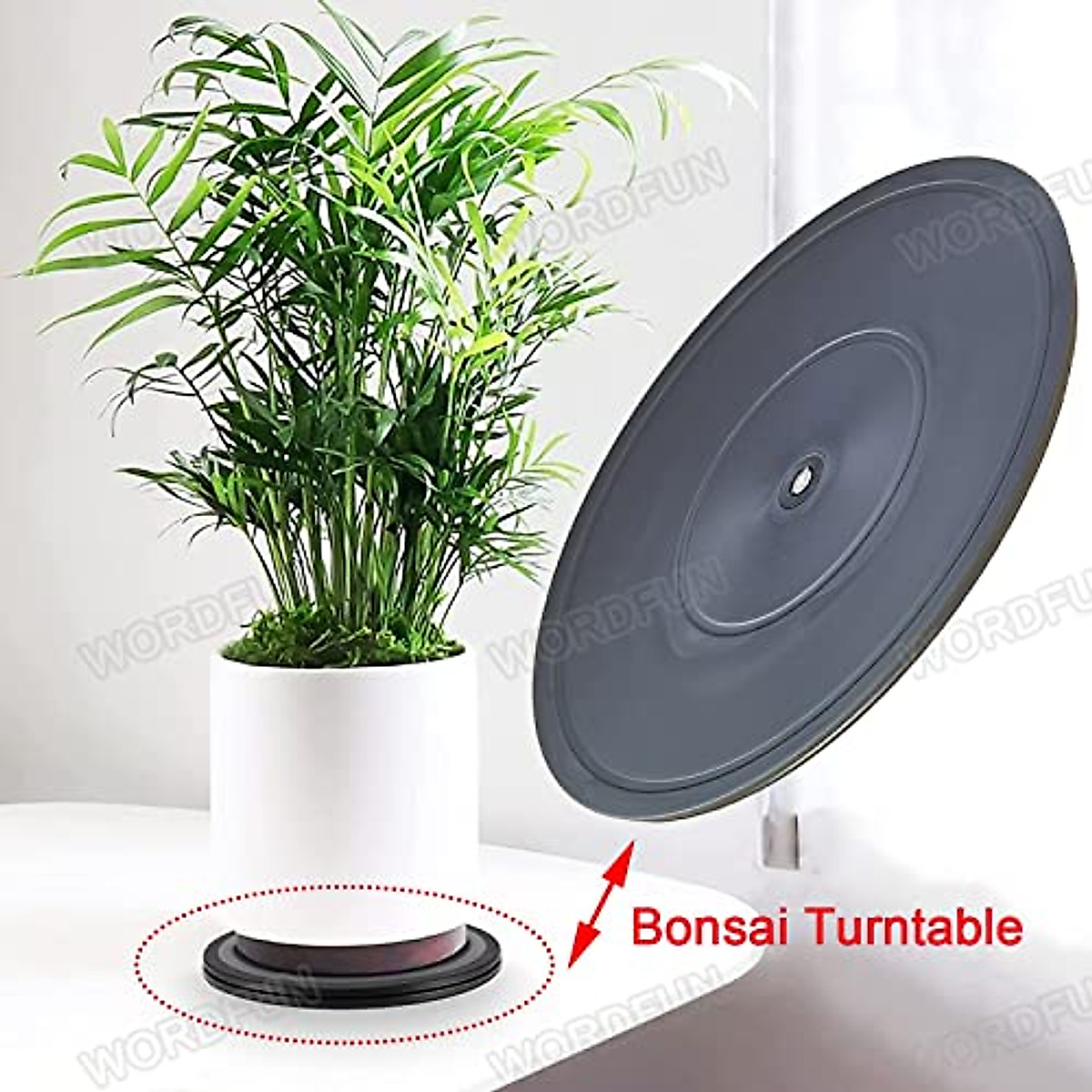 Bonsai Turntable Stand, Rotating Garden Swivel Stand, Stainless Steel Ball Bearings, It Can Bear 100kg, Multi-use Rotating Platform For Monitor Laptops Speakers Bonsai Plants Cake Clay ( Color : 4 pac