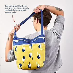 Esembly Day Bag, Cloth Diaper Bag, Stylish Wet Dry Bag for Cloth Diapers, Swim Diapers, Dirty Gym Clothes, Wet Swimsuits, Reusable and Washable, One Size, Off-Leash