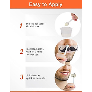 120g Charmonic Nose Hair Waxing Kit with 30 Applicators, Quick and Painless Removal for Men and Women, Enough for 15-20 Uses