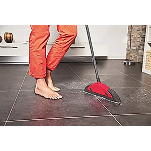 Vileda 158735 Super Classic Broom with Triangular Handle and Super Duster Classic Sweeping Set Broom Set – Red, 16 x 49 cm