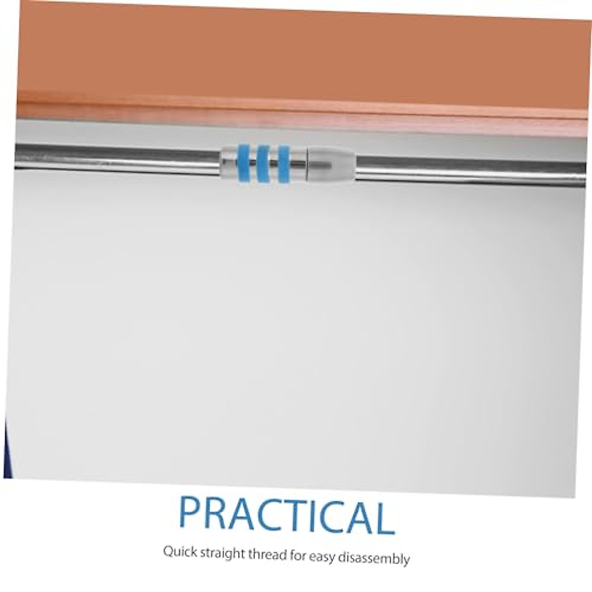 HOOTNEE Clothes Drying Fork Buckle Threaded Connector Broom Handle Threaded End Extension Pole Adapter Pole Adapter for Mop Handle Connector for Poles Connector for Handle Plastic Silver