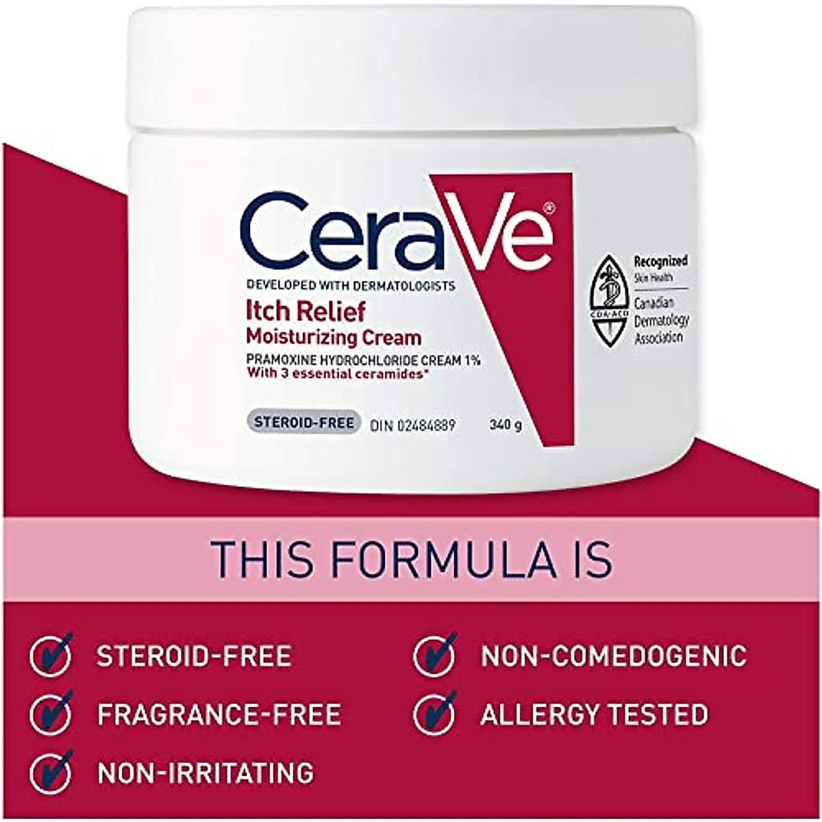 CeraVe Itch Relief Moisturizing Cream, 12 oz - Pack of 2