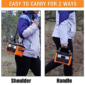 HSECPTOW 600W Portable Power Station, 299Wh Battery Backup w/ 2 x 600W (Peak 1200W) AC Outlets & 15W Wireless Charging, 9-Ports Outdoor Generator, 65W USB-C, Solar Generator for Emergencies Camping RV