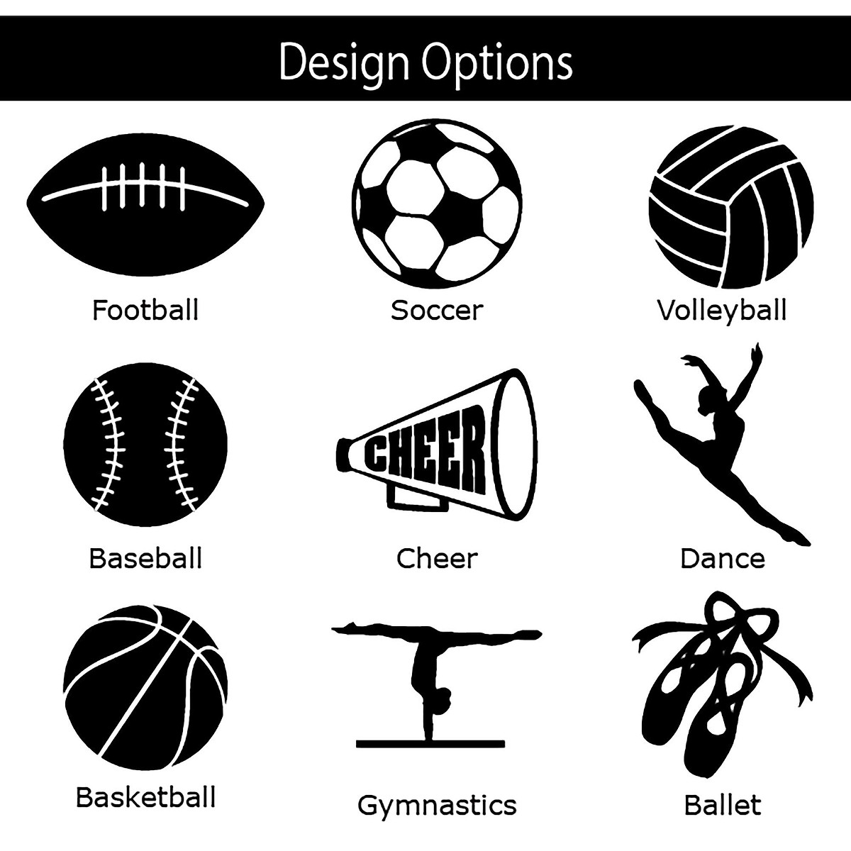 Personalized 24 oz Sports-Themed Water Bottle Tumbler with Custom Vinyl Decal by Avito - Soccer, Volleyball, Baseball, Cheer, Dance, Gymnastics, Ballet, Football, Kids Water Bottle