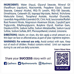 Palmer's Skin Success Anti-Dark Spot Nighttime Fade Cream with Retinol & Niacinamide, Dark Spot Corrector for Face, Night Moisturizer Helps Reduce Dark Spots, Fine Lines & Wrinkles, 2.7 Ounce