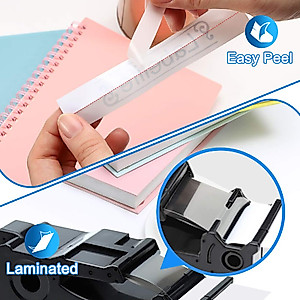 Labelife TZe-251 24mm Label Tape Replacement for Brother P Touch TZe TZ Label Tape 24mm 0.94 Laminated White TZe251 TZ-251 for Brother Ptouch PT-D600 PT-D610BT PT-P710BT Label Maker, 1 Inch, 4-Pack