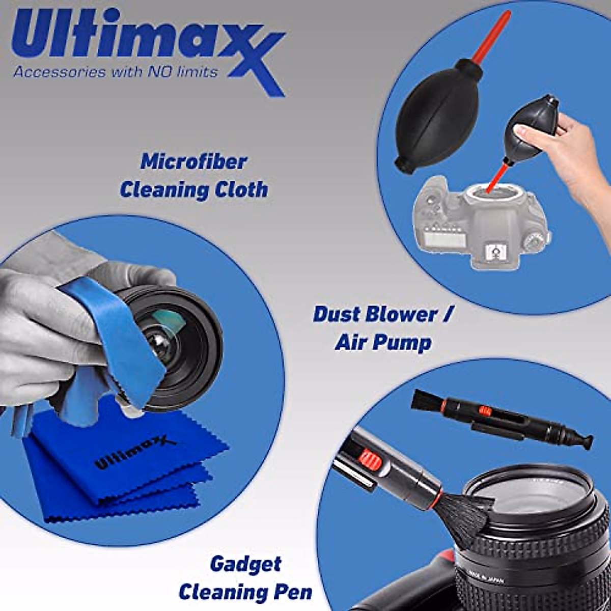 Ultimaxx Essential Accessory Bundle with Blackmagic Design Pocket Cinema Camera 6K G2 - Includes: SanDisk 64 Ultra Memory Card + 2X Seller Replacement Batteries + Cleaning Essentials + More