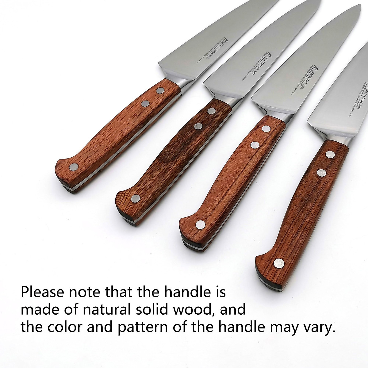 Utility Knife 5.5 Inch - MATTSTONE HILL Small Kitchen Knife, Compact Chef Knife, Petty Knife, German Steel, Wood Handle