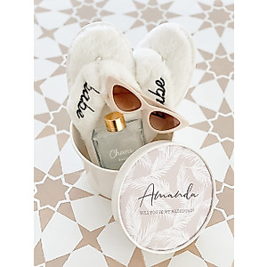 ModParty Cat Eye Sunglasses | SET OF 6: 1 White + 5 Beige | Bachelorette Party Sunglasses | Bride and Bridesmaid Matching Sunnies | Retro Eyewear | Party Favors