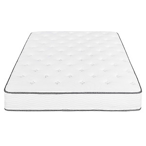 Olee Sleep Queen Mattress and Bed Frame Bundle | Gel Memory Foam and Pocket Spring Hybrid Mattress with Steel Platform Bed Base