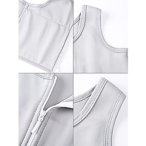 ZWOT Women Chest Binder Tomboy FTM Transgender Binder Zip Up Half Breathable Lightweight Elastic Binder Trans