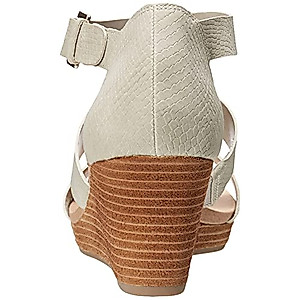 Dr. Scholl's Shoes Women's Barton Wedge Platform Sandal,Greige Snake Print,7.5