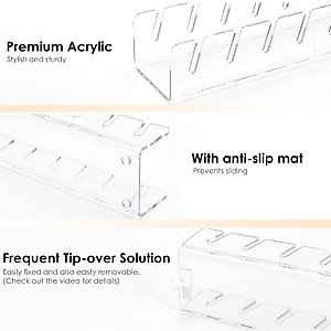 Hat Stand for Baseball Caps, 2 Pcs No Install Acrylic Hat Organizer for 14 Baseball Caps, Hat Racks for Baseball Caps Display and Organizer for Closet, Bedroom, Dresser, Office (Clear/Transparent)