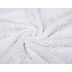 American Soft Linen Luxury 6 Piece Towel Set, 2 Bath Towels 2 Hand Towels 2 Washcloths, 100% Turkish Cotton Towels for Bathroom, White Towel Sets