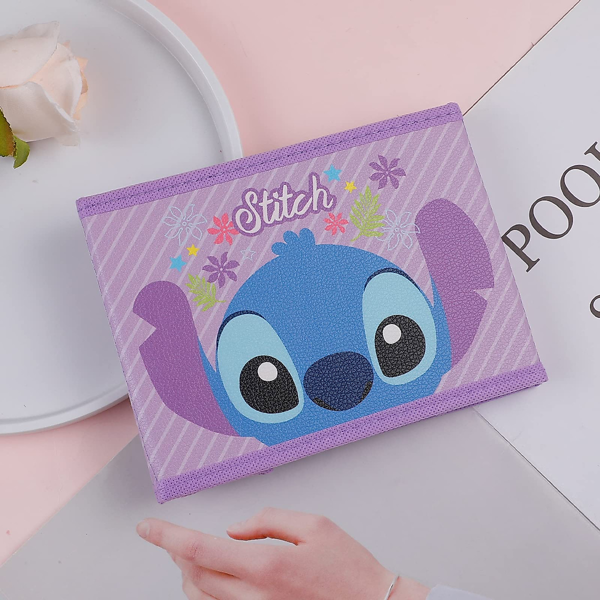 Generic Stitch Collapsible Storage Foldable Cube Storage Box Stitch Desk Room Decoration Boxes Desk Baskets Winnie Makeup Holder Organizer for Gils Women Stitch Lover (Box-Stitch)