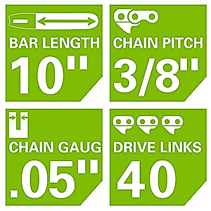 Greenworks 10-Inch Replacement Chainsaw Chain 29052