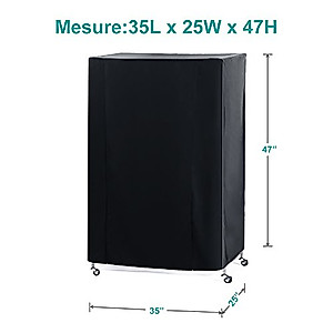 PONY DANCE Pets Product Universal Birdcage Cover Blackout & Breathable Birdcage Cover for Pets' Good Night, Large, Black, 35 L x 25 W x 47 in H