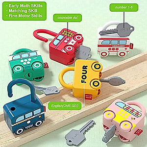 Montessori Educational Toys Learning Games Busy Board - Toddler Car Activities - Baby Sensory Fine Motor Skills Developmental Toys - Gifts for 6 9 12 18 Month Age 1 2 3 4 One Two Year Old Boys Girls