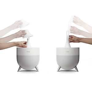 Miro NR07S Humidifier - Completely Washable Modular Humidifier, Easy to Clean, Easy to Use, Large Room - Cool Mist, Sanitary, Top-Fill Ultrasonic Humidifier with Whisper Quiet and Powerful Output