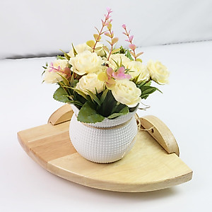 Oedema Solid Wood Corner Wall Shelf Corner Shelf Wall Mounted Floating Corner Shelf for Display, Storage Small Plant, Photo in Kitchen, Bedroom, Living Room, 7.83" D ×11" W