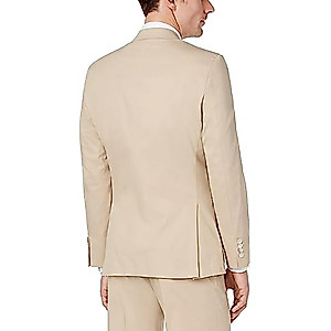Lauren Ralph Lauren Mens Stretch Suit Separate Two-Button Suit Jacket Tan 50L