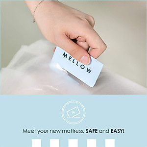 Mellow 8 Inch Marshmallow Memory Foam Mattress, Plush Pillow Top, Green Tea and Copper Infusion, CertiPUR-US Certified, Queen