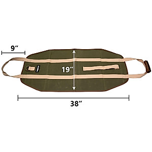 Firewood Carrier Heavy Duty Firewood Holder Utility Tote Log Holder Premium Waxed Canvas Firewood Tote Fireplace Accessories Wood Basket for Fire Logs Canvas Firewood Carrier Log