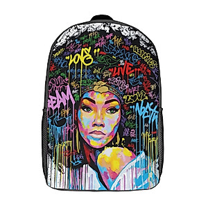 African Girl 3D Print Backpack Laptop Bookbag Travel Bag Unisex for Adult Game Fans Gifts For Backpack 17 Inches