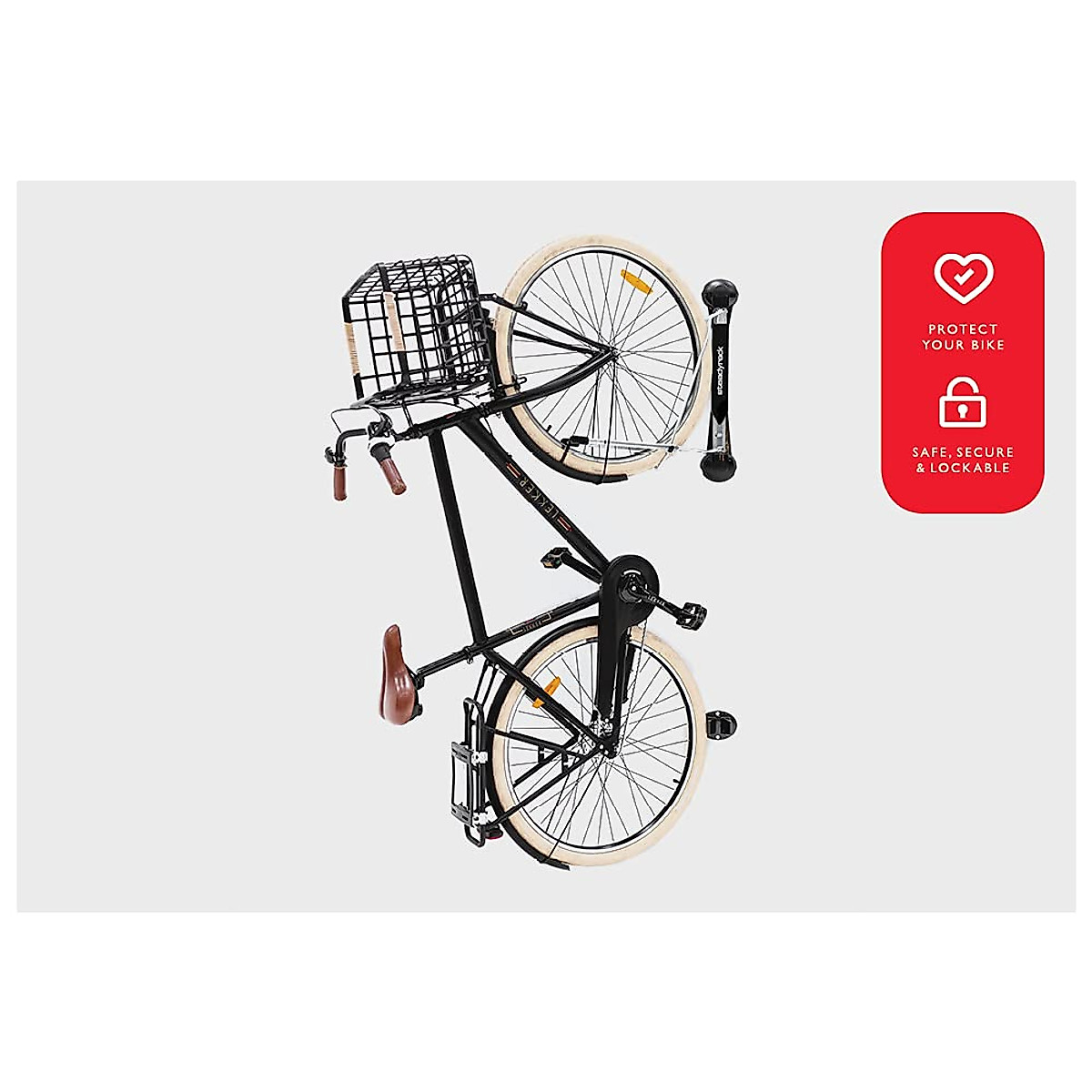 Steadyrack Bike Rack - Easy Lift Swivel Bike Wall Mount, Vertical Storage Solution for Bicycles with Fenders or Mudguards, Garage Bicycle Rack Wall Mount for Home - 2 Pack