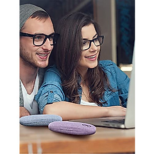 3 Sets Hard Shell Eyeglasses Case Fabric Portable Drawstring Bag with Cleaning Cloth for Glass Storage