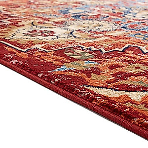 LUXE WEAVERS Howell Collection Red Oriental 5x7 Area Rug