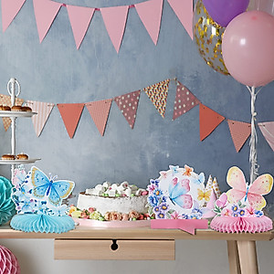 10 Pieces Butterfly Centerpieces for Tables Butterfly Birthday Party Decorations Butterfly Honeycomb Table Centerpiece Butterfly Theme Party Supplies for Birthday Baby Shower Party Decor