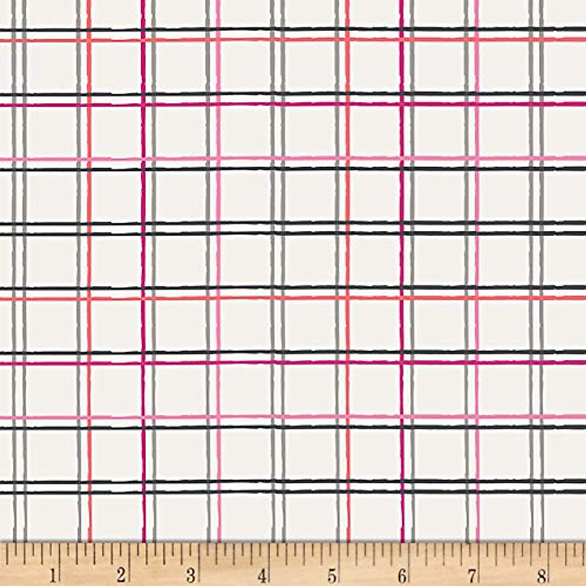 Art Gallery Fabrics Art Gallery Playing Pop Plaid Beat Sparkling Fabric, Beige