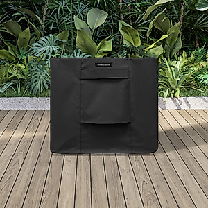 KHOMO GEAR Heavy Duty Outdoor Furniture Cover - Waterproof Square & Rectangular Covers with Air Vents - for Ottoman, Tables, Coffee Side Tables and Others