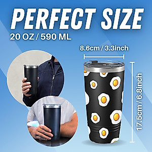 Onebttl Egg Gifts Tumbler Seamless Design Travel Coffee Mug, Stainless Steel Insulated with Lid 20oz/590ml