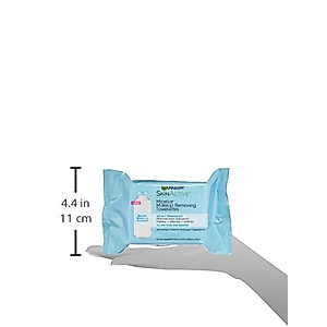 Garnier Micellar Facial Cleanser & Makeup Remover Wipes for Waterproof Makeup 25 Count (Packaging May Vary)
