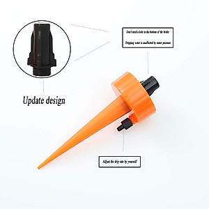 DFYOUHOME® Automatic Plant Self Watering Devices Spikes Irrigation Drippers with Slow Release Control Valve Switch for Vacation to Care Your Home Plants, Flower beds, Vegetable Gardens, Lawn (12PCS)