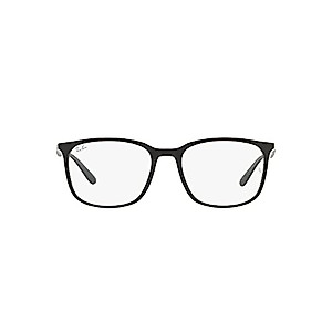 Ray-Ban RX7199 Square Prescription Eyewear Frames, Sand Black/Demo Lens, 54 mm