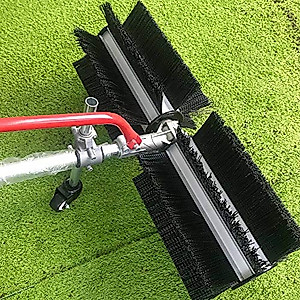 Sweeper Broom, Outdoor Hand Held Broom, Handheld Sweeper, 2 Stroke 43cc 1.7 Horsepower Engine Sweeper for Cleaning Snow Driveway Grass Lawn Garden Sweeper Cleaner Tools