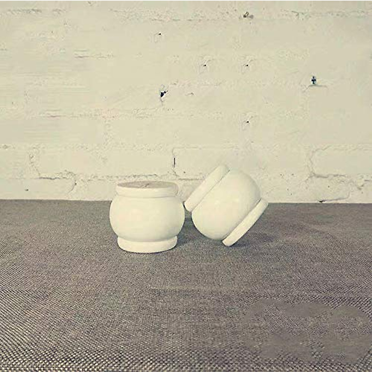 Mysummer 4PCS Round Furniture Bun Feet Replacement for Armchair Couch Sofa Cabinet Chair Loveseat Ottoman Dresser Legs … (Creamy White)