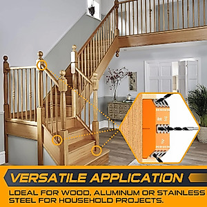 XDOVET 30 45 90 Degree Angle 4 Sizes Drill Jig for Angled Holes/Straight Holes, Drill Guide for Cable Railing Lag Screw Wood Post, Durable Aluminum Alloy Drilling Jig for Deck Stair Handrail