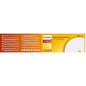 Philips - 25 x CD-R - 700 MB (80min) 52x - ink jet printable surface - storage media