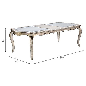 Acme Furniture Esteban Dining Table, Antique Champagne Finish