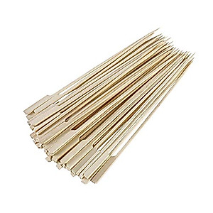 Gmark Bamboo Paddle Skewers 12" 100pc/Bag, Kabob Skewers, BBQ Skewers for Outdoor Grilling GM1075