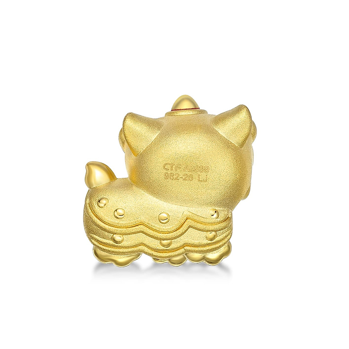 CHOW TAI FOOK 24K Gold Happy Lion Dance Charm